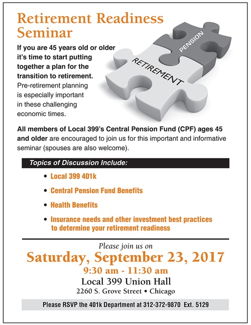 September 2017 Retirement Seminar | IUOE Local 399