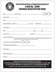 Education Forms | IUOE Local 399