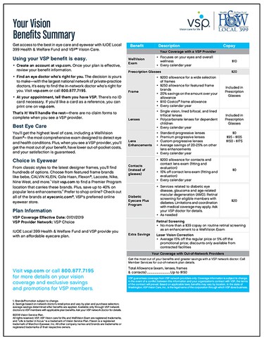 Vision Benefit Info | IUOE Local 399